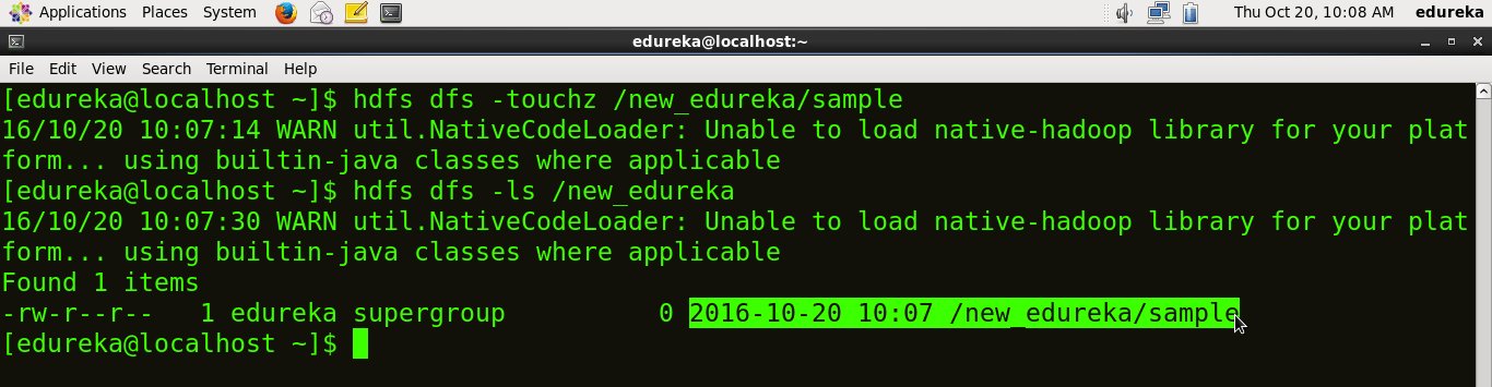 Hdfs Commands Hadoop Shell Commands To Manage Hdfs Edureka