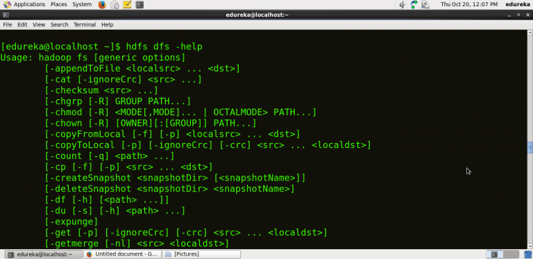 Hdfs Commands Hadoop Shell Commands To Manage Hdfs Edureka 1144