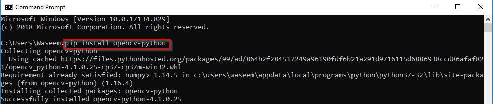 How To Install Opencv For Python On Windows Edureka