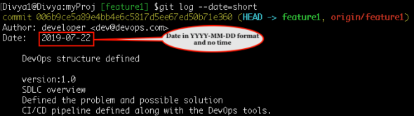 Git log format history | Use Git log to format the commit history | Edureka