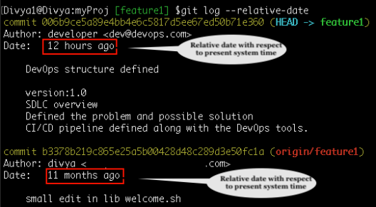 Git log format history | Use Git log to format the commit history | Edureka