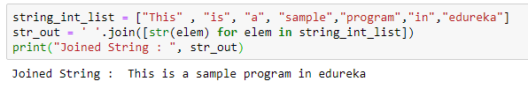 Python Program To Convert List To String Edureka
