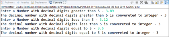 How to convert Double to Integer in Java? Edureka