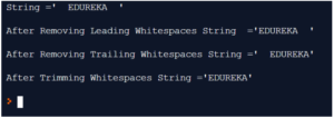 String Trimming in Python: All you Need to Know | Edureka