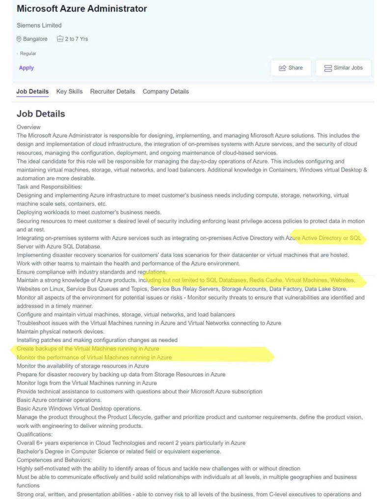 Microsoft Azure Administrator Salary in India - Edureka