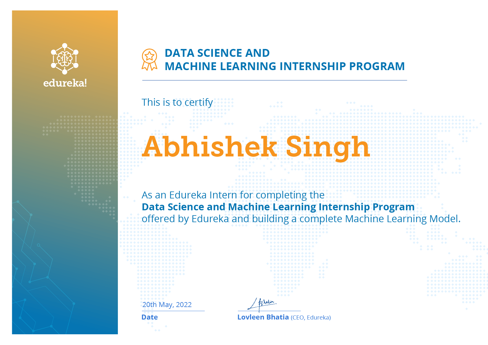 Data Science Internship | Machine Learning Intership Program