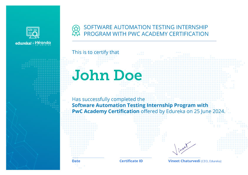Software Automation Testing Internship Program with PwC Academy