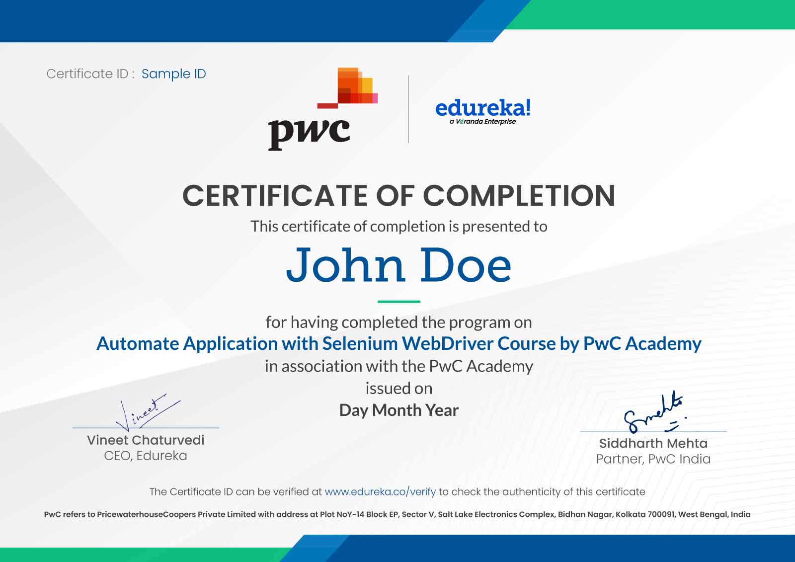 Software Automation Testing Internship Program with PwC Academy